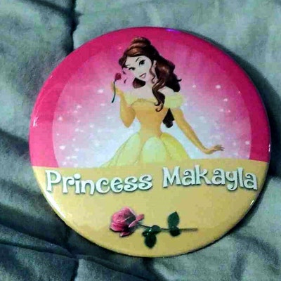 Personalized Princess Button Princess Belle Button Beauty - Etsy