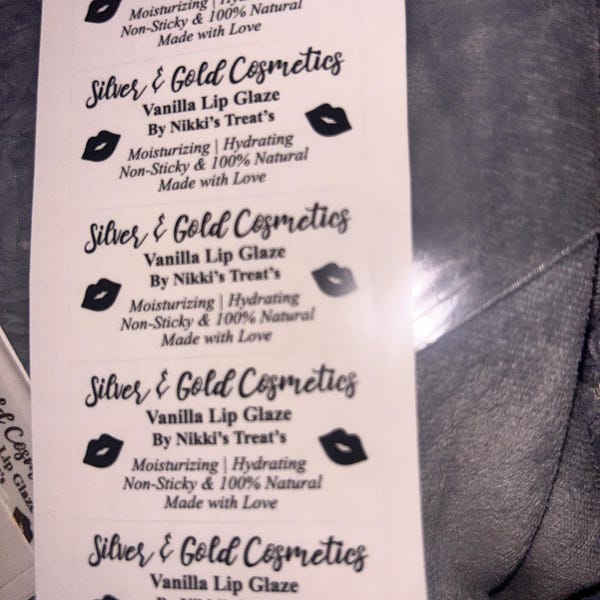 Custom Lip Gloss Labels Personalized Lip Gloss Stickers for Tubes ...