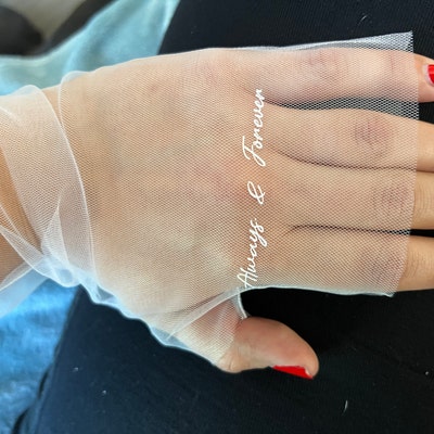 Full Fingerless Pearl Long Tulle Glove Bridal Fingerless Arm Cuff Sheer ...