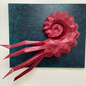 Ammonite Fossil Papercraft Sculpture, Printable 3D Puzzle, Papercraft ...