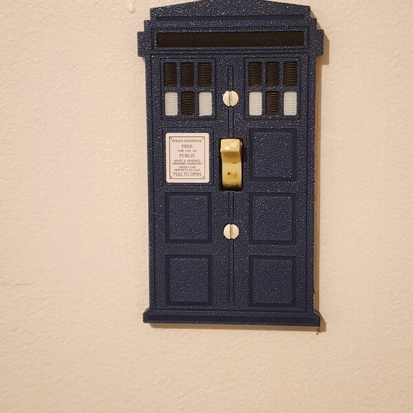 Police Box Light Switch Cover Classic Updated (3d Printed) - Etsy
