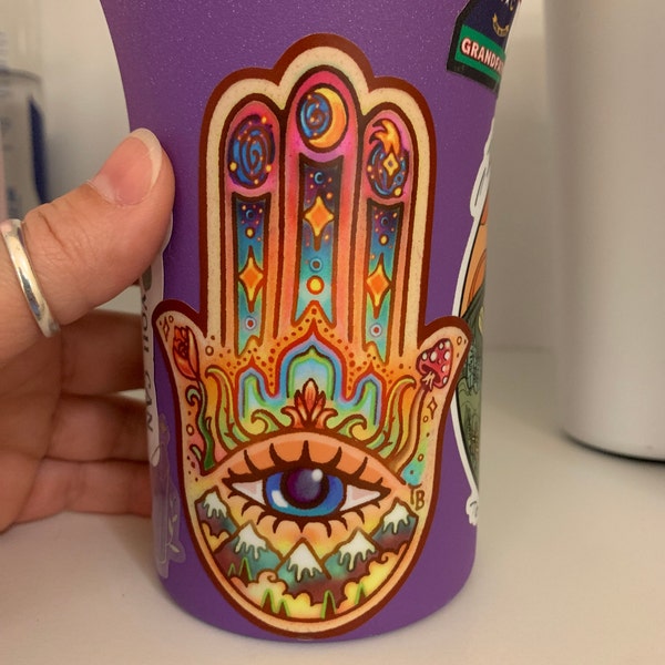 HAMSA HAND // Weatherproof Outdoor Sticker // Vinyl 4" - Nature ...