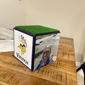 Photo Cube Centerpiece With Astro Turf Tops - Etsy