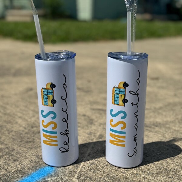 Bus Driver Tumbler, School Bus Driver Gift, Personalized Christmas Gift ...