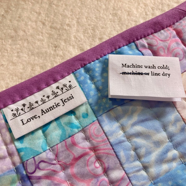 Fabric Sewing Labels, 40x Sew-on, or 16x,fold-over, Iron-on, Cotton, to ...