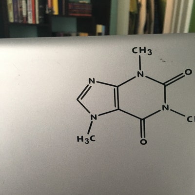 Decal Caffeine Molecule,laptop Decal,laptop Sticker,car Sticker,car ...