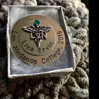 Personalized Nursing Pin / LPN BSN RN / Nurse Pin / Nursing Student ...