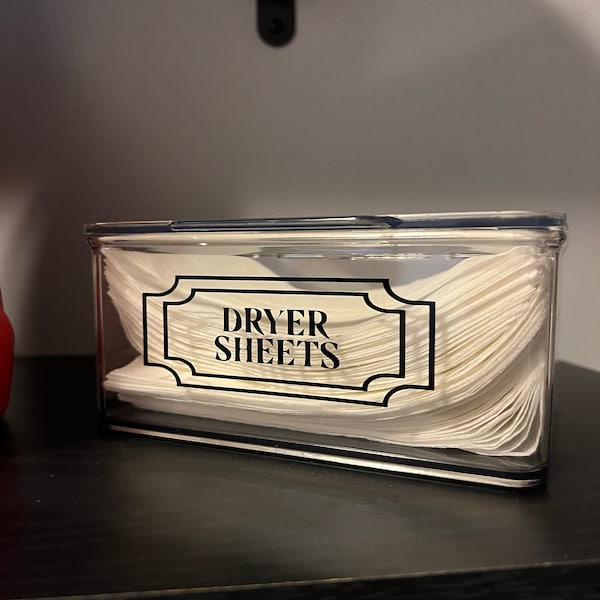 Dryer Sheets Box, Dryer Sheet Container, Dryer Sheet Organizer, Laundry ...