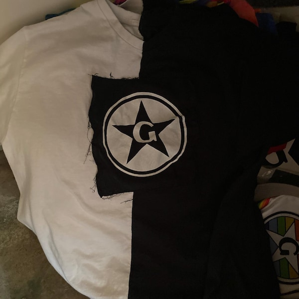 Pink and Blue Half and Half Tee Shirt | Split Tee | Two-toned Shirt ...