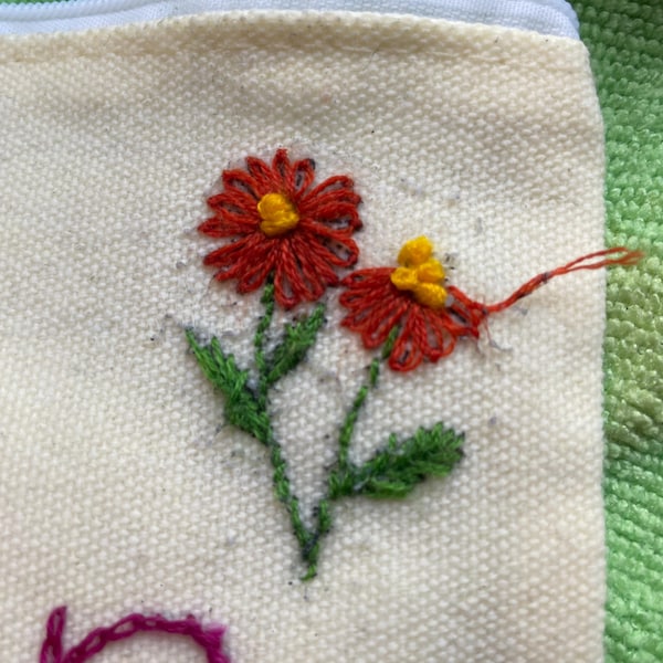 A5 Size Daisy Floral Stick & Stitch Patterns, Alphabet . Embroidery ...