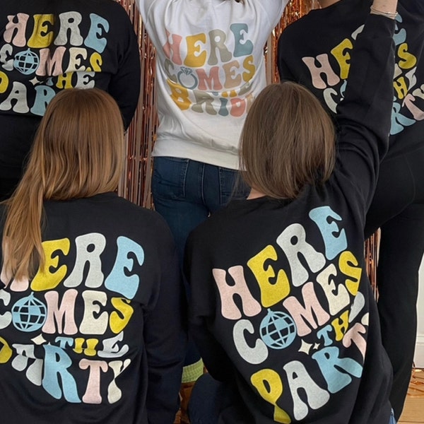 Groovy Bachelorette Party Outfit | Retro Sweatshirts | Here Comes the ...
