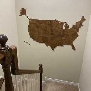 Rustic USA Map, Travel Gift, United States Travel Map, Wall Art, DIY ...