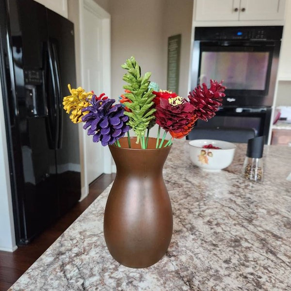 Fall is in the Air/one Dozen Pinecone Flowers/ Hand Made Pine Cone ...