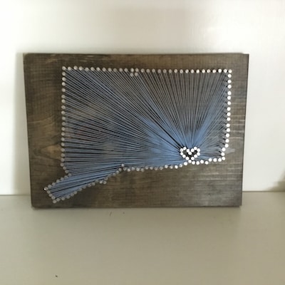 Connecticut String Art, Connecticut Wood Sign, Connecticut Nail Art ...
