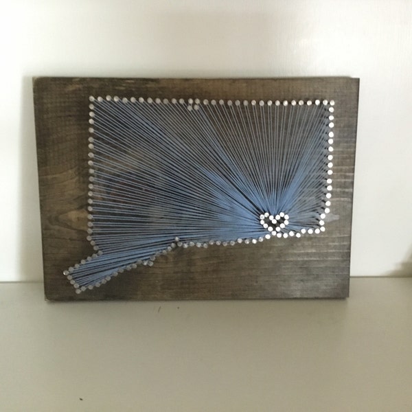 Connecticut String Art, Connecticut Wood Sign, Connecticut Nail Art ...