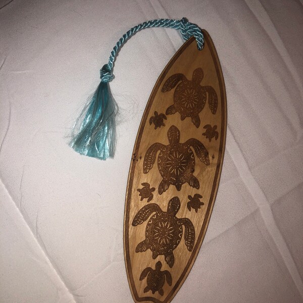 Sea Turtle Surfboard Bookmark, Sea Turtle Bookmark, Surfboard Bookmark ...