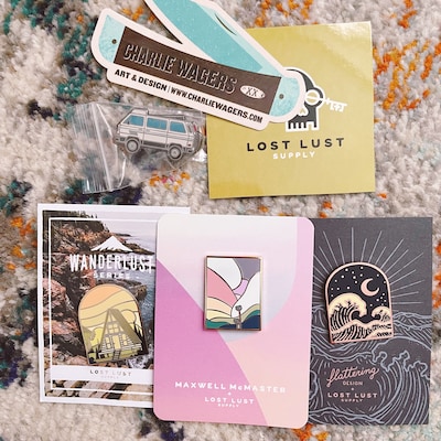 Summer A-frame Cabin Enamel Lapel Pin Badge // Vintage Camping Camp ...