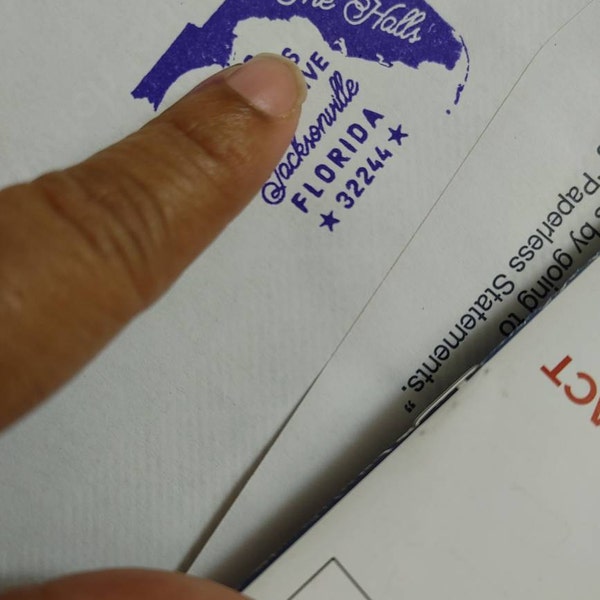 Florida Return Address State Stamp, Personalized Rubber Stamp - Etsy