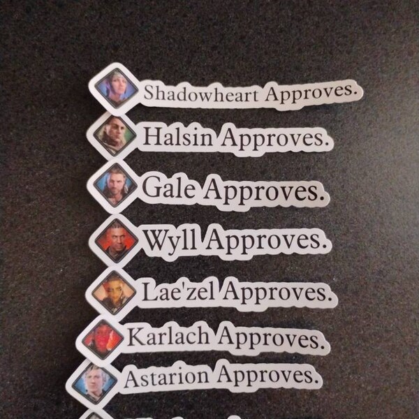 Baldur's Gate 3 Companions Approval Sticker! | Bg3 Stickers ...