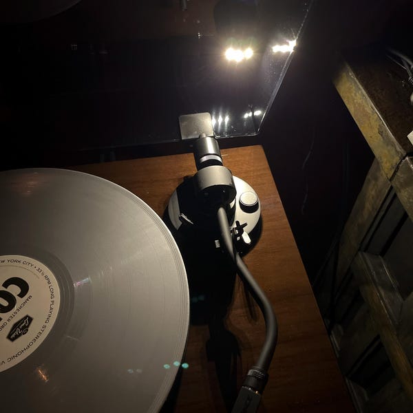 Long Brass LED Light for High Platter Vinyl Record Players Rechargeable ...