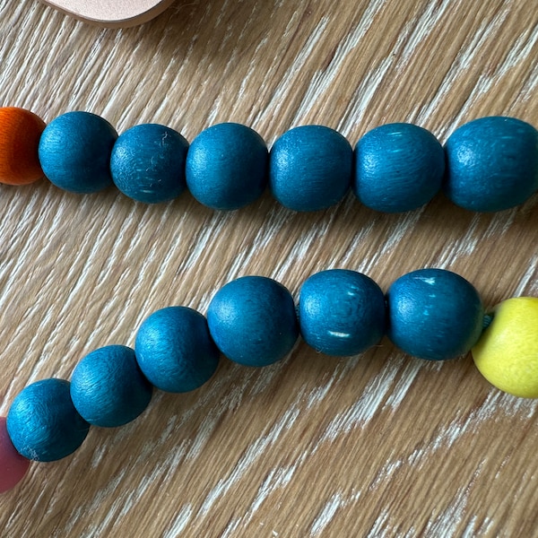 TWO 16" Strands, EVERGREEN WOOD Beads 6mm 8mm 10mm, 12mm or 8x4mm ...