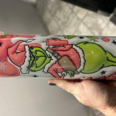 3D Inflated Puffy Look Grinch Funny Pink Christmas Vibes - Etsy