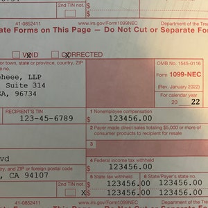 1099-MISC/1096 IRS Copy A - 2023 Form Print Template for Word and PDF ...