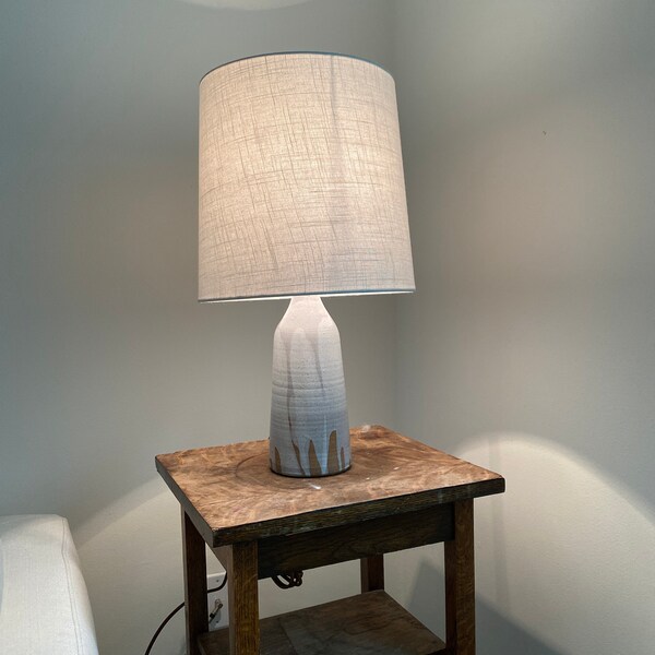 Ceramic Table Lamp | Rib Top Bottle | Fieldmouse | 2C - Etsy