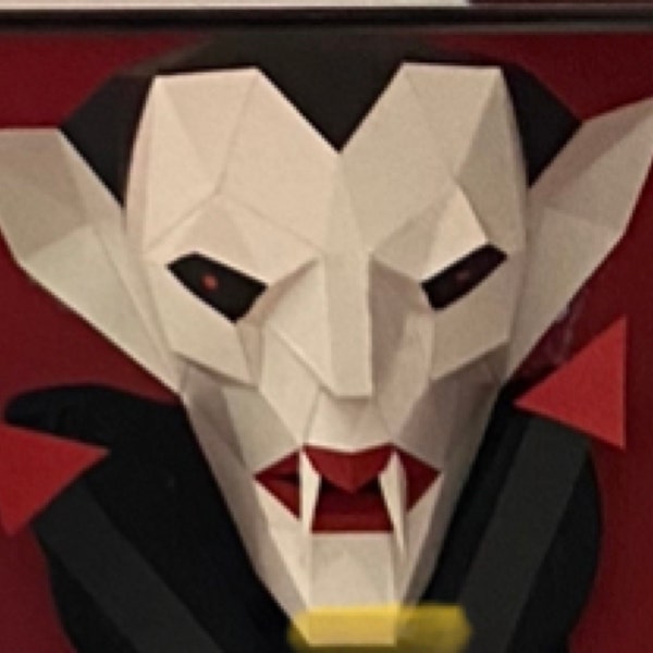 DIY Vampire Mask, Dracula Mask, 3D Paper Craft Template, Halloween Mask ...