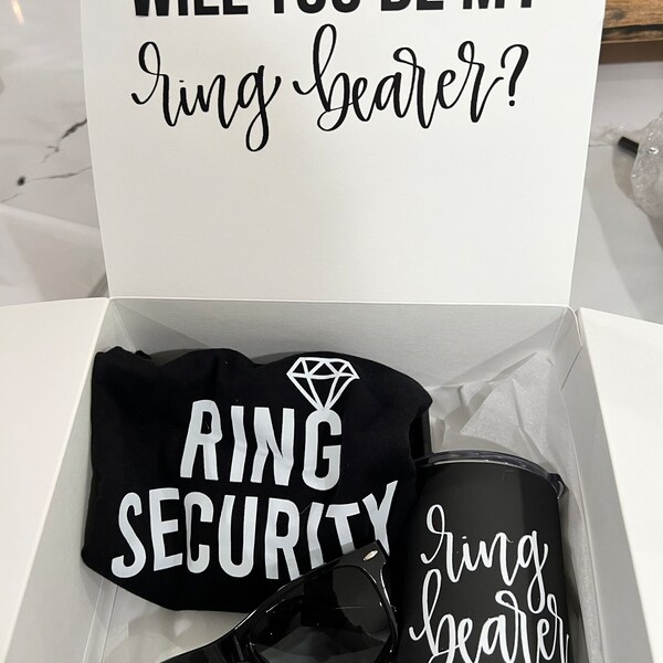 Ring Bearer Proposal Set Will You Be My Ring Bearer Ring Security Shirt ...