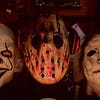 Custom Hand Painted Jason Mask - Wood Design, Slashes - Etsy