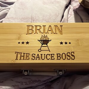 Personalized BBQ Set Fathers Day Gift Christmas Gift for Dad Engraved ...