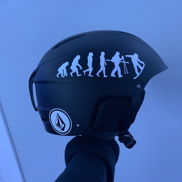 White Snowboarding Evolution Sticker - Etsy