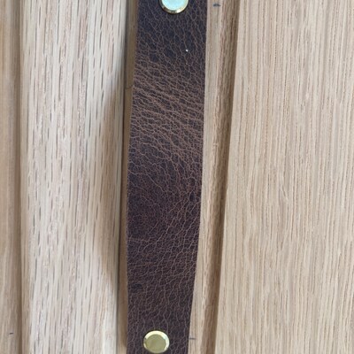 Thick Flat Leather Drawer Handles Leather Cabinet Pulls - Etsy