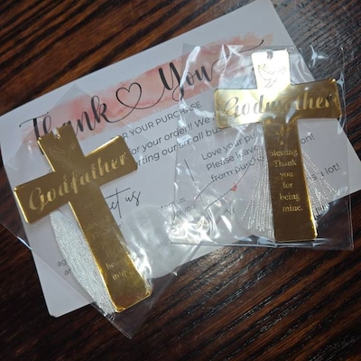 Christening Guest Favors, Personalized Mini Wooden Rosary Favor Baptism ...
