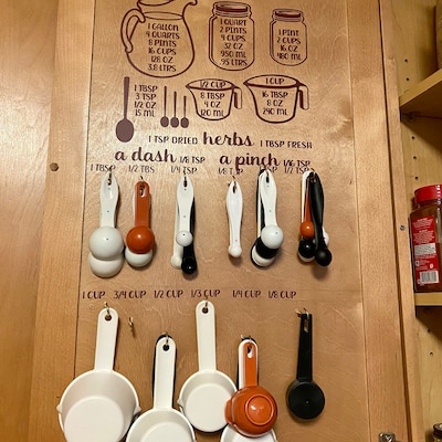 Measuring Cup and Spoon Vinyl Decal Labels Kitchen - Etsy