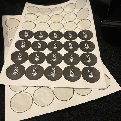 Circular 37mm Stickers, A4 Sheets, Matte Finish, Logo Stickers ...