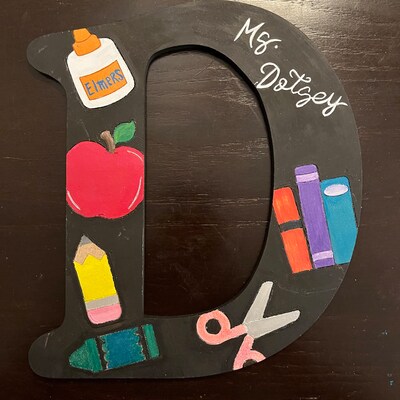 Unfinished Wooden Alphabet Letters Colleen Font Door Hanger - Etsy