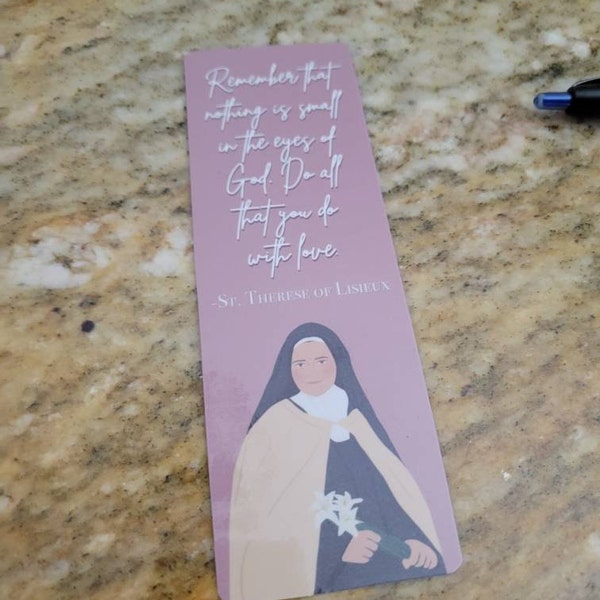 Catholic Saint Bookmarks: Inspirational Quote Bookmarks, Waterproof ...