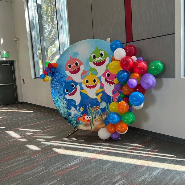 Baby Shark Balloon Pastel Rainbow Garland Kit - Custom Length - Shark ...