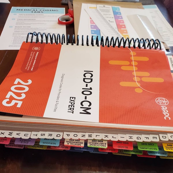 2025 ICD-10-CM - Tabbing System | Medical Coding Tabs | Book Tabs (book ...