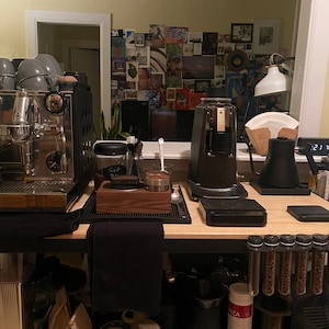 Espresso Bean Cellar Stand With Stainless Steel - Etsy