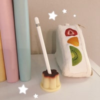 Cute Pudding Hair Claw Clip Cherry, Cake, Gift for Her Children, Hair ...