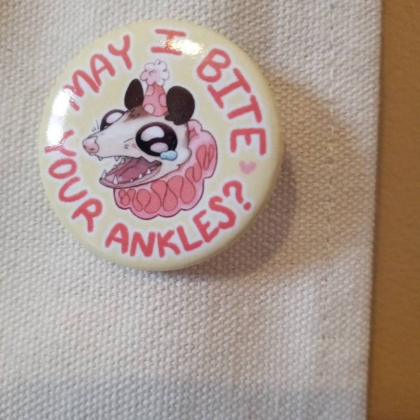 Party Opossum Button! May I Bite Your Ankles? 1.5" - Etsy