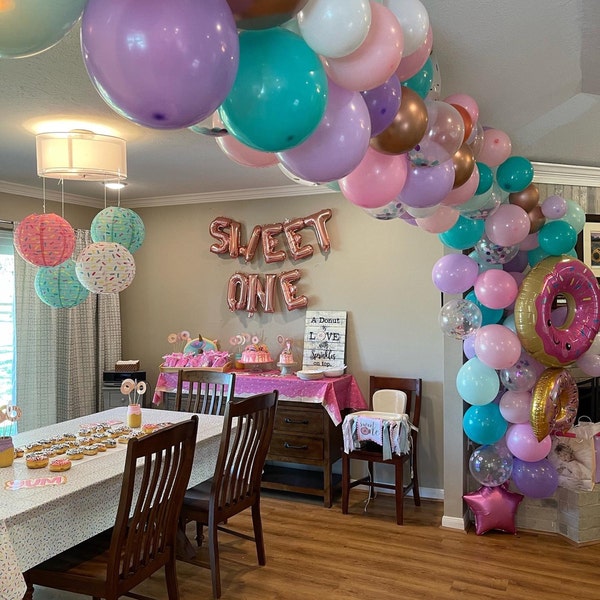 Sweet One Balloons Donut Birthday Decor First Birthday Party 1st ...