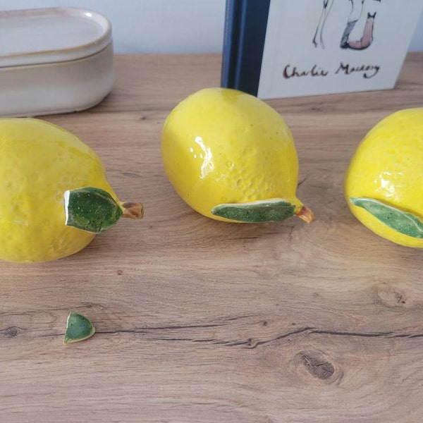 Ceramic Lemon, Hand Made Ceramic Home Decoration, Fake Lemon ...