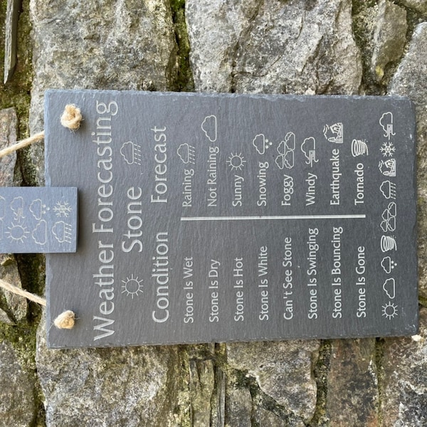 Fun Personalised Weather Forecasting Slate. A Marvellous Gift Made From ...
