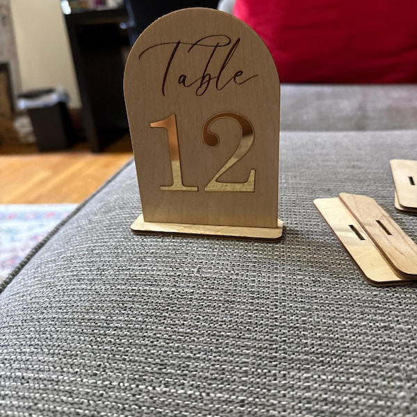 Wooden Wedding Gold Table Number - Wedding Table Decor , Rustic Country ...