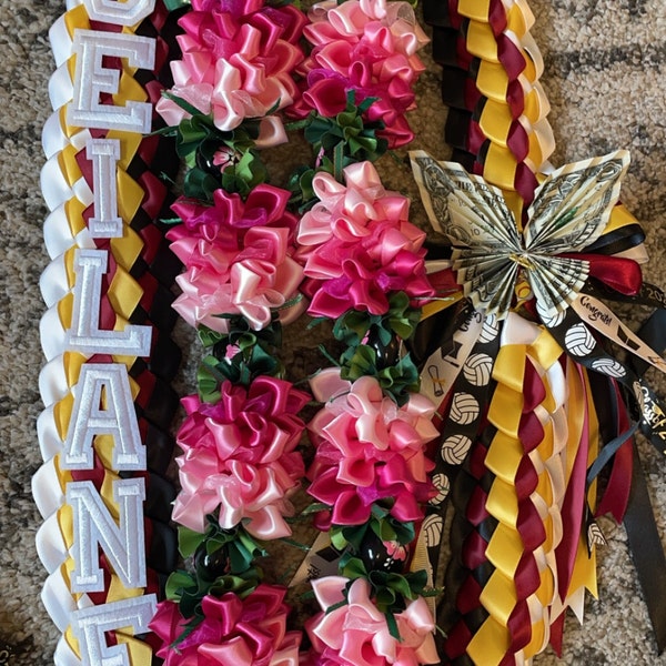 Do It Yourself Ribbons for Beautiful Pink Hawaiian Flower Ribbon Lei - Etsy