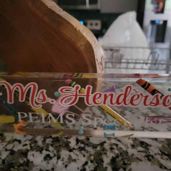 Personalized Teacher Appreciation Coaster, Gift for Teacher, Teacher ...